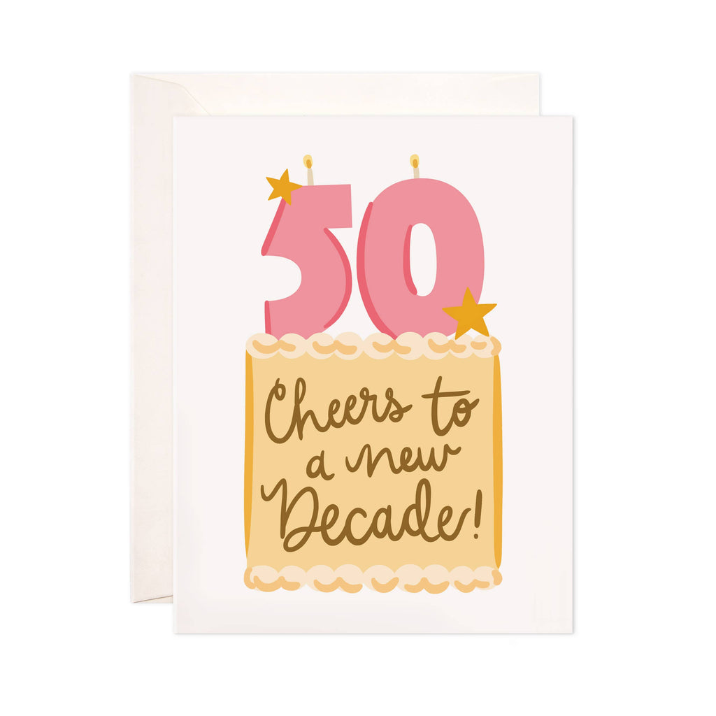 Fifty New Decade Birthday Card – Scripted Studio