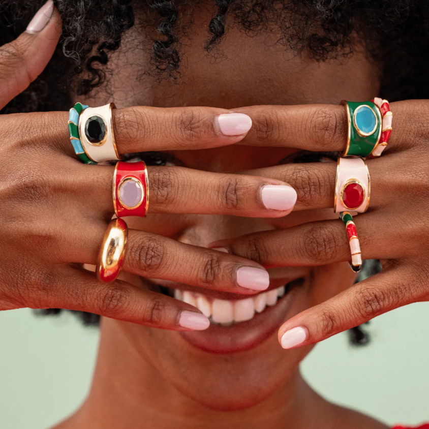 Big Oval Stone Ring – Scripted Studio