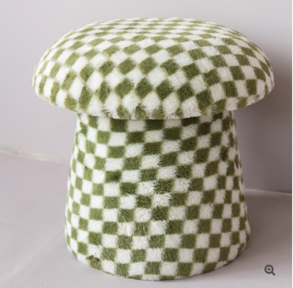 Upholstered Mushroom Shaped Stool – Scripted Studio